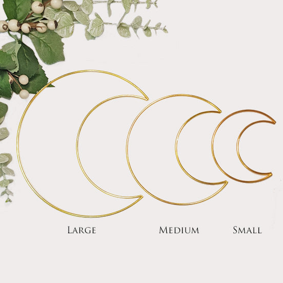 Crescent Moon Shape Metal Macrame Frame - Brass – Knotting Hillbilly